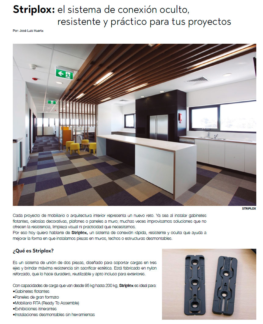 STRIPLOX, EL SISTEMA DE CONEXIÓN OCULTO | Sector Mueblero